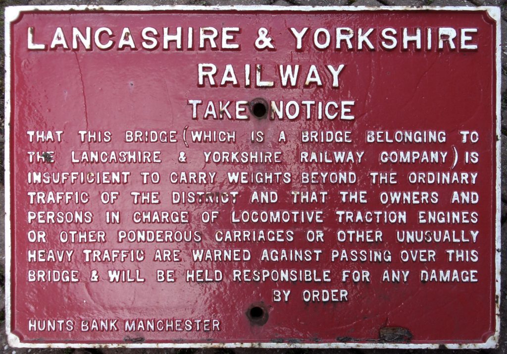 Cast iron sign "Lancashire & Yorkshire Railway Take Notice" ref to ...
