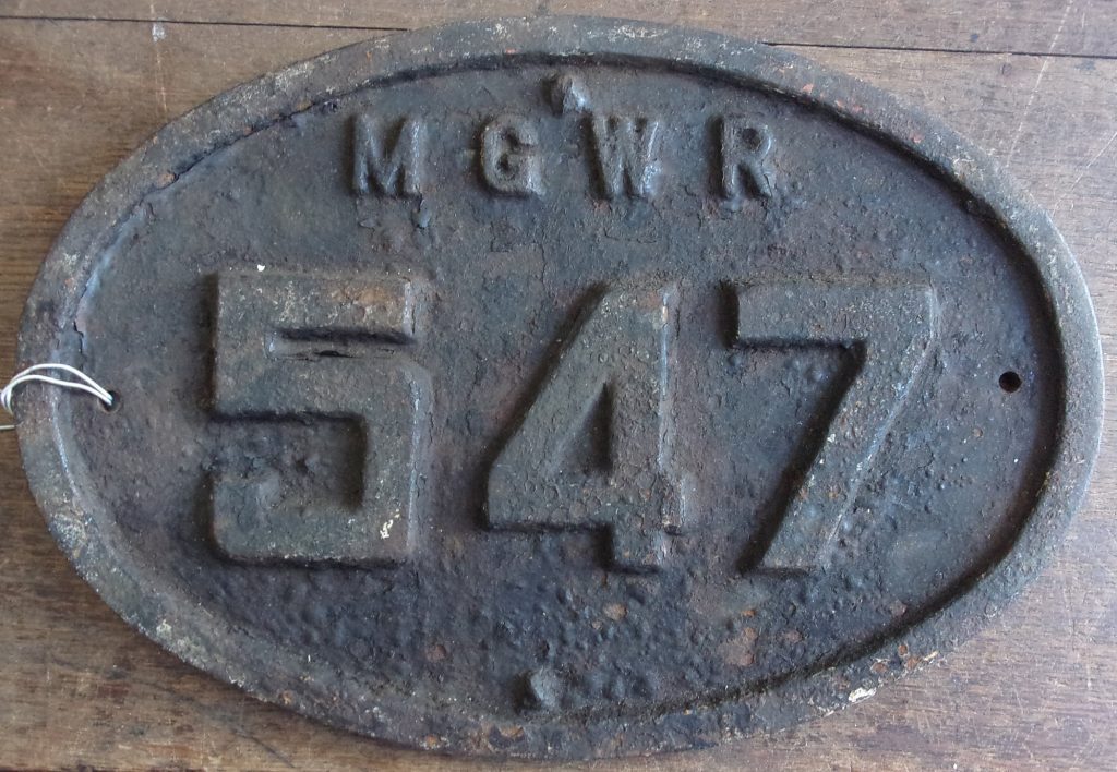 MGWR cast iron Bridge Plate, ex lineside condition. 11 1/2" x 8". With ...