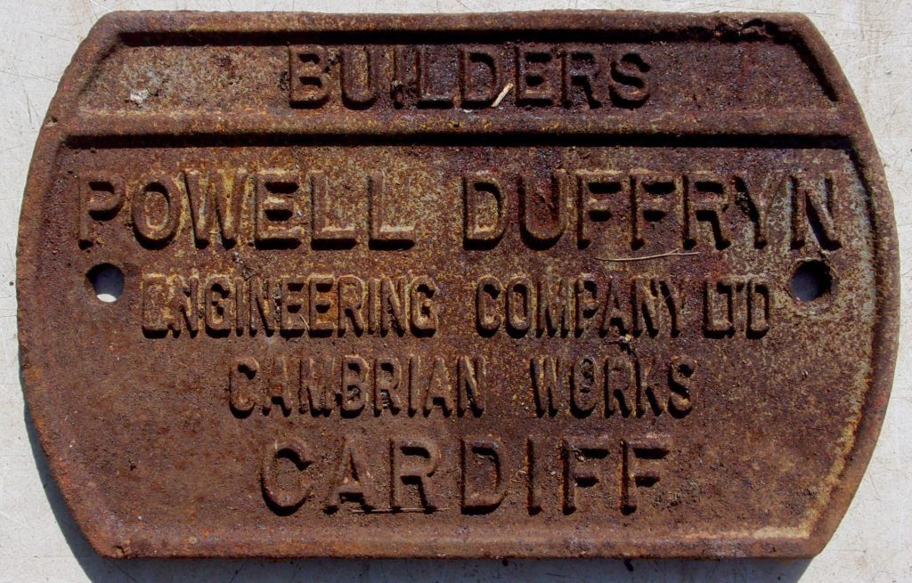 Powell Duffryn Wagon Plate, ex wagon condition. - Great Northern ...