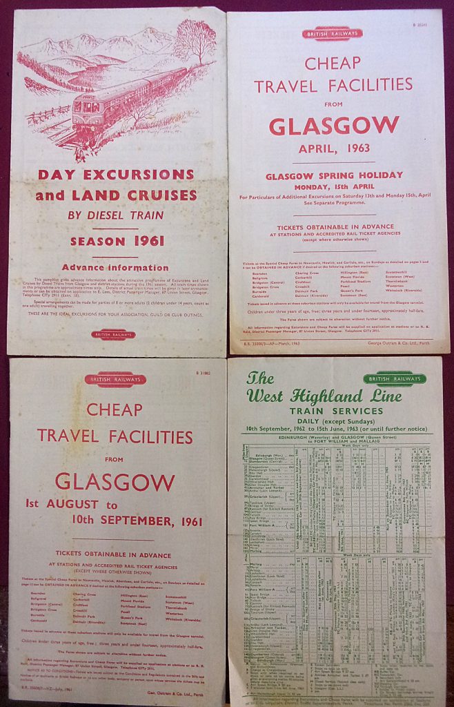 4 x Handbills BR(SC) v.g.c. - Great Northern Railwayana Auctions