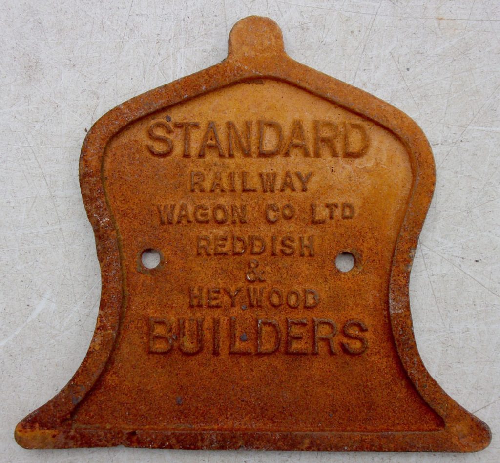 Standard Railway Wagon Co. Ltd Reddish & Heywood Builders", cast iron ...